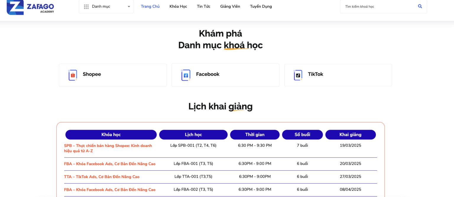 Hướng dẫn thanh toán khóa học tại Zafago Academy | Zafago Academy